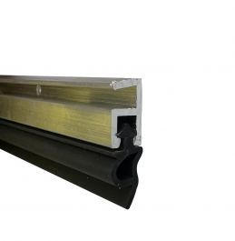 Tochtprofiel opbouw alu + zwart rubber 20mm 2,3m¹